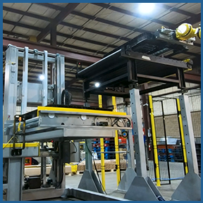 Load Lifter and Lift-and-Turn Conveyors - Automated End of Line Manufacturer